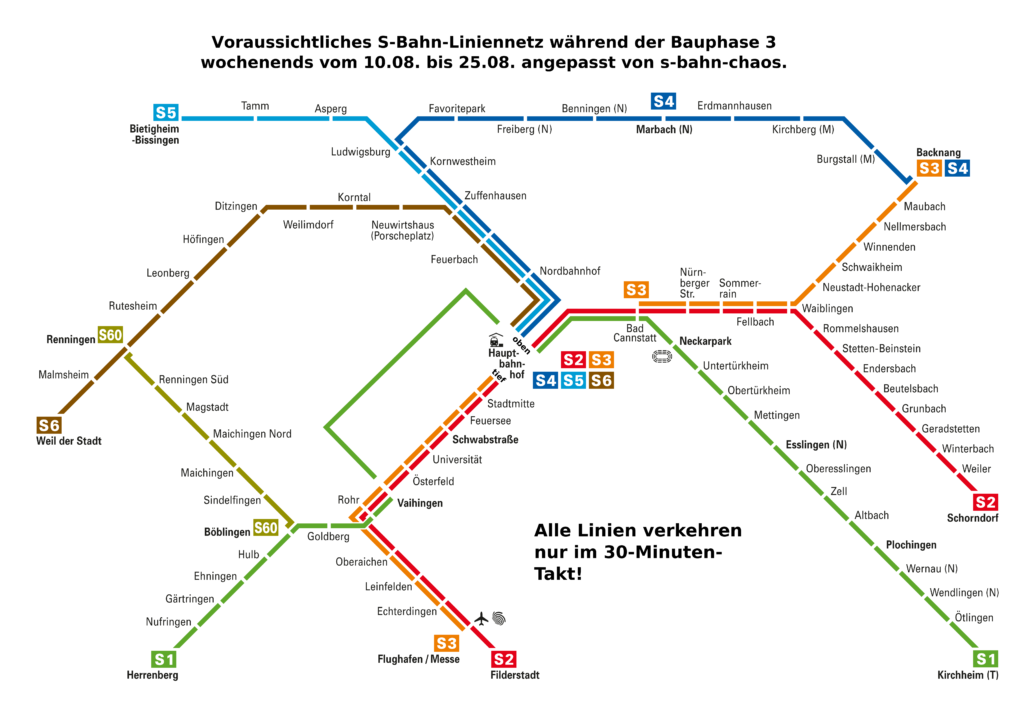 Bauarbeiten im Sommer bei der S-Bahn Stuttgart | S-Bahn-Chaos in Stuttgart